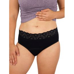 WITT Damen Hygiene-Spitzenslip, schwarz, Gr&ouml;&szlig;e 50/52