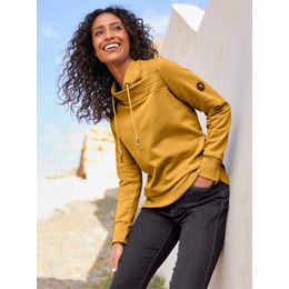 Heine Witt Damen Sweatshirt mit w&auml;rmender Innenseite, ocker, Gr&ouml;&szlig;e 36