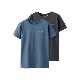 TWO SOON T-Shirt Jungen Gr&ouml;&szlig;e 158/164 blau / grau / wei&szlig;