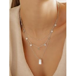 Hey Happiness Necklace 'Line Up' female Silver size Onesize