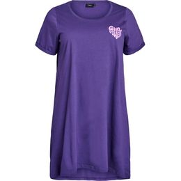 ZIZZI Nachthemd 'Mally' Damen Gr&ouml;&szlig;e 9XL/10XL dunkellila / pink