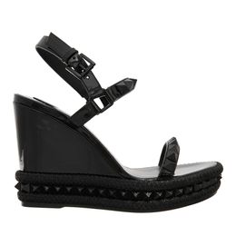 Christian Louboutin Sandalen - Pyraclou Espadrilles Cork - Gr. 37 (EU) - in Schwarz - für Damen