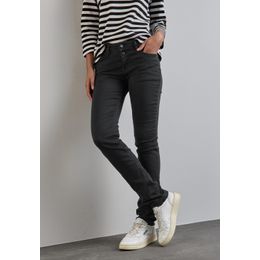 Street One Damen Slim-fit-Jeans "Style Jane", schwarz, Gr. 31, Denim/Jeans, Obermaterial: 83% Baumwolle, 15% Polyester (REPREVE), 2% Elasthan, Jeans