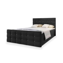 MASSENO Boxbett mit Bettkasten Slat schwarz Maße (cm): B: 140 H: 98 Betten > Betten nach Art > Polsterbetten » DeinBett