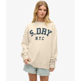 Superdry Damen L&auml;ssiges Athletic Essentials Sweatshirt White - Gr&ouml;&szlig;e: 38 21026235007428ML017