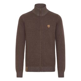 INDICODE JEANS Strickjacke 'Andy' Herren Gr&ouml;&szlig;e L braun / hellbraun