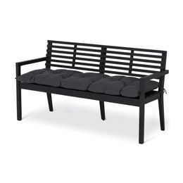 Tchibo - Gartenbank mit Armlehne - 165x57,5x87,5cm - schwarz - Akazienholz / Stahl / Polypropylen