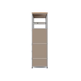 Tchibo - Kommode Metall &raquo;Cn3&laquo; mit Holzplatte - 154x42x140,5cm - taupe - Stahl / Aluminium / Kunststoff