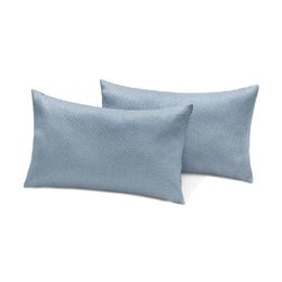 Tchibo - 2 Outdoor-Kissen mit Webstruktur - graublau