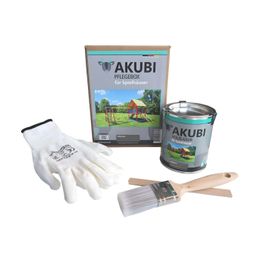 Karibu Farbmal-Set mit Pinsel - grau