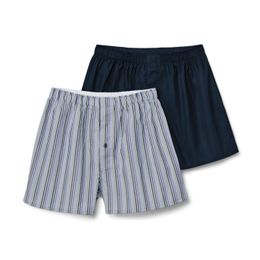 Tchibo - 2 Web-Boxershorts - Herren - Gr. L/6 - dunkelblau/gestreift