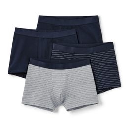 Tchibo - 4 Slipboxer - Herren - Gr. S/4 - dunkelblau/gestreift