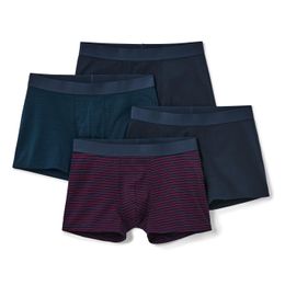 Tchibo - 4 Slipboxer - Herren - Gr. S/4 - dunkelblau/gestreift