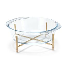 Tchibo - Glas-Auflaufform mit Gestell - beige