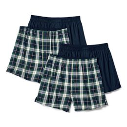 Tchibo - 4 Flanell-Boxershorts - Herren - Gr. S/4 - dunkelblau/kariert