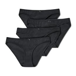 Tchibo - 4 Slips - Damen - Gr. S - schwarz