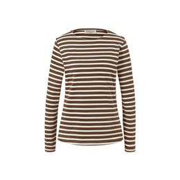Tchibo - Gestreiftes Langarmshirt - Damen - Gr. XL - creme/gestreift