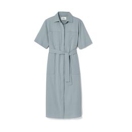Nah/Studio Seersucker-Kleid - Baumwolle - Gr. 40 - grau