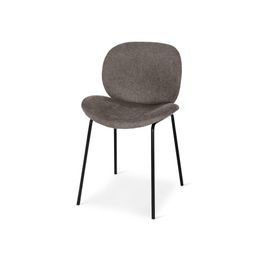 Tchibo - Gepolsterter Designstuhl - 51,5x50x77,5cm - grau-beige - Polyester / Holz / Stahl
