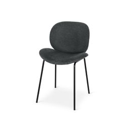 Tchibo - Gepolsterter Designstuhl - 51,5x50x77,5cm - dunkelgrau - Polyester / Holz / Stahl