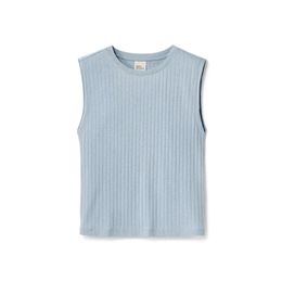 Nah/Studio Geripptes Shirt - Baumwoll-Hanf-Mix - Gr. XS - blau