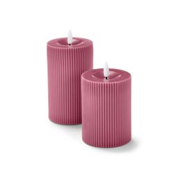 Tchibo - 2 LED-Echtwachskerzen - ros&eacute;