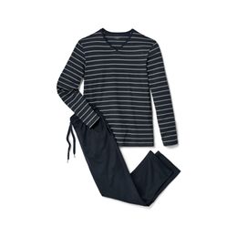 Tchibo - Pyjama-Set - Herren - Gr. M - dunkelblau/gestreift