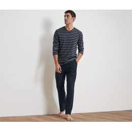 Tchibo - Pyjama - Herren - Gr. S - dunkelblau/gestreift