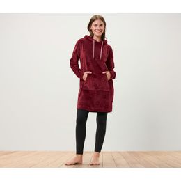 Tchibo - Nicki-Loungewear-Kleid - Damen - Gr. L - weinrot