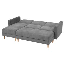 Tchibo - Federkern Eck-Schlafsofa »Jenna« - 223x152x93cm - braun - Polyester / Nylon / Buchenholz