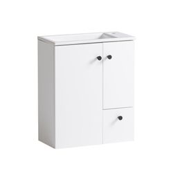 Tchibo - Waschtisch »Balto« - 50x20x60cm - schwarz - Holz / Metall / Keramik