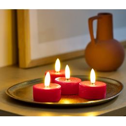 Tchibo - 4 LED-Echtwachs-Teelichter - rot