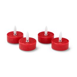 Tchibo - 4 LED-Echtwachs-Teelichter - rot