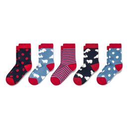 Tchibo - 5 Paar Kinder-Socken - Gr. 27-30 - dunkelblau