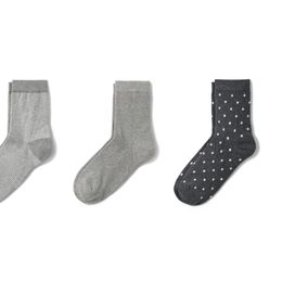 Tchibo - 3 Paar Socken - Damen - Gr. 39-42 - dunkelgrau