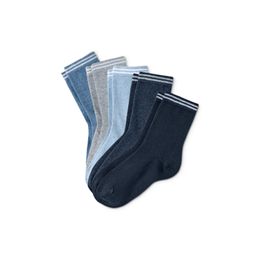 Tchibo - 5 Paar Socken - M&auml;dchen - Gr. 39-42 - dunkelblau