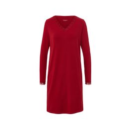 Tchibo - Nachthemd mit Spitzenbesatz - Damen - Gr. XL - rot