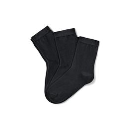 Tchibo - 3 Paar Socken - Damen - Gr. 35-38 - schwarz