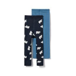 Tchibo - 2 Kleinkind-Thermoleggings - Gr. 110/116 - dunkelblau