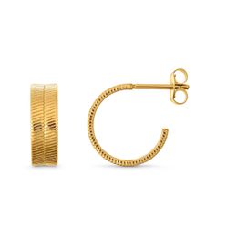 Tchibo - 925 Silber Creolen Heringbone - gold