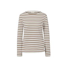 Tchibo - Langarmshirt aus Bio-Baumwolle - Damen - Gr. L - beige/gestreift