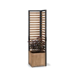 Tchibo - Sichtschutz-Pflanzkasten-Modul »Elin« - 44x44x170cm - schwarz - Holz / Stahl / Polypropylen