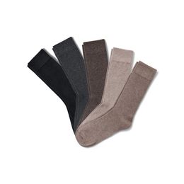 Tchibo - 5 Paar Socken - Herren - Gr. 44-46 - hellbraun