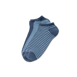Tchibo - 3 Paar Sneakersocken - Herren - Gr. 44-46 - dunkelblau/gestreift