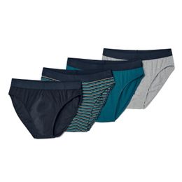Tchibo - 4 Slips - Herren - Gr. Xl/7 - petrol/gestreift