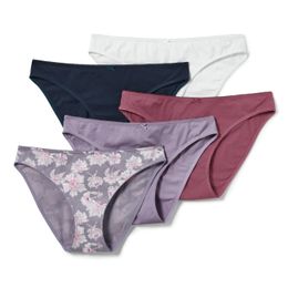 Tchibo - 5 Slips - Damen - Gr. M - dunkelblau