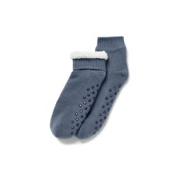 Tchibo - Hausschuh-Socken - Damen - Gr. 36-37 - blau