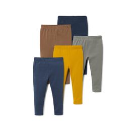 Tchibo - 5 Jersey-Leggings - Gr. 134/140 - dunkelblau