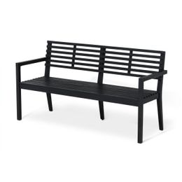 Tchibo - Gartenbank mit Armlehne - 165x57,5x87,5cm - schwarz - Akazienholz / Kunststoff