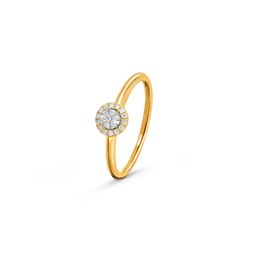 Tchibo - 375 Gold Ring mit Diamanten - Damen - Gr. 19 - wei&szlig;